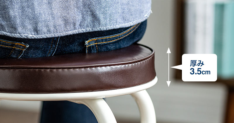 丸椅子（スツール・クッション・パイプ・オフィス・軽量・スタッキング・背もたれなし・おしゃれ・高さ48cm・2脚） EEX-CH61X2 | 激安通販のイーサプライ