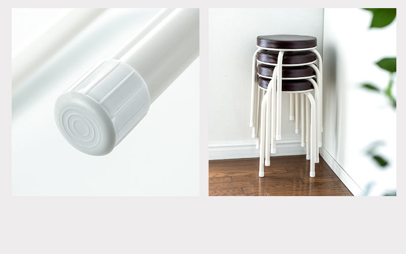 丸椅子（スツール・クッション・パイプ・オフィス・軽量・スタッキング・背もたれなし・おしゃれ・高さ48cm・2脚） EEX-CH61X2 | 激安通販のイーサプライ