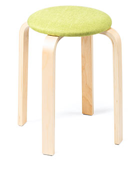 丸椅子（6脚セット・クッション・布・木製脚・スツール・スタッキング・おしゃれ・ブラック）EEX-CH83BKX6 | 激安通販のイーサプライ