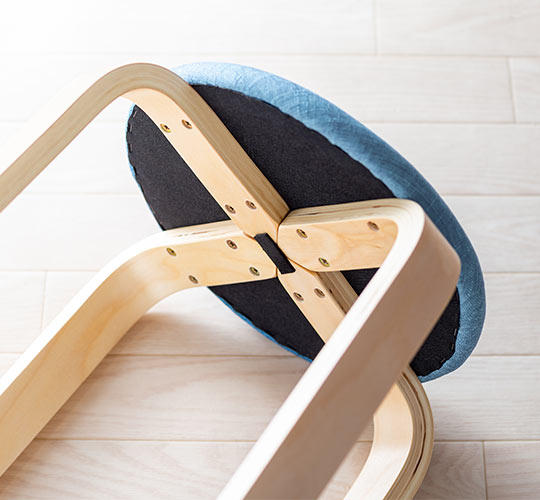 丸椅子（6脚セット・クッション・布・木製脚・スツール・スタッキング・おしゃれ・ブラック）EEX-CH83BKX6 | 激安通販のイーサプライ