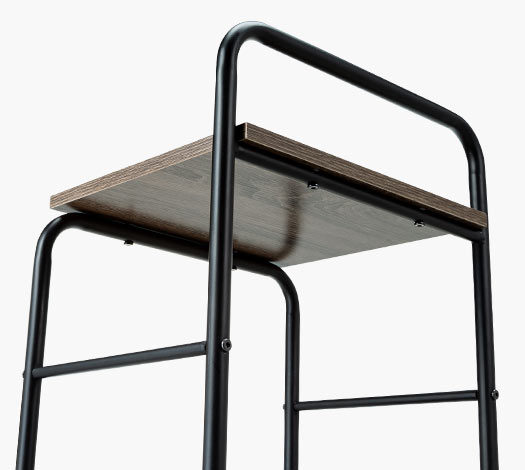 スリムラック（木目調・オープン・シェルフ・スチール製・4段・幅40cm・高さ120cm・おしゃれ・収納棚）EEX-DKSH02 | 激安通販のイーサプライ