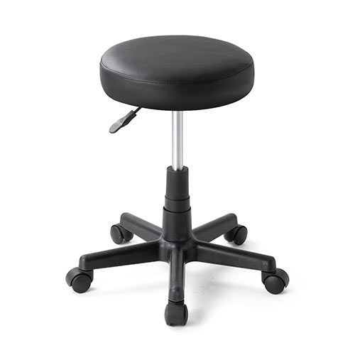 丸椅子（6脚セット・クッション・布・木製脚・スツール・スタッキング・おしゃれ・ブラック）EEX-CH83BKX6 | 激安通販のイーサプライ