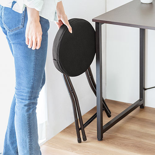 丸椅子（スツール・クッション・パイプ・オフィス・軽量・スタッキング・背もたれなし・おしゃれ・居酒屋・大学・病院・高さ48cm・4脚） EEX-CH61X4 | 激安通販のイーサプライ