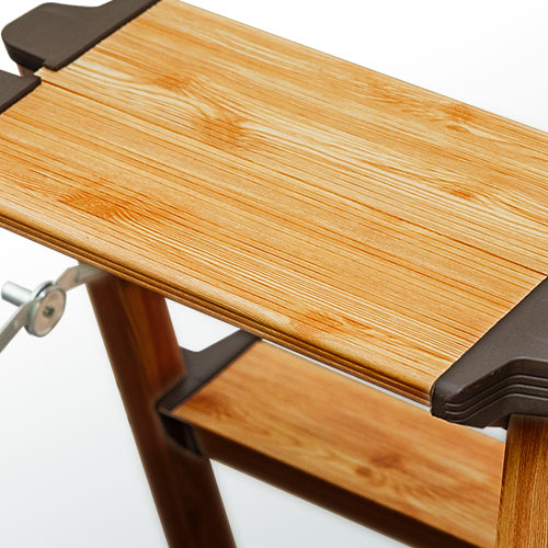 2段踏み台（脚立・ステップ・折りたたみ・収納・インテリア・木目・ブラウン・おすすめ） EEX-KYA5V