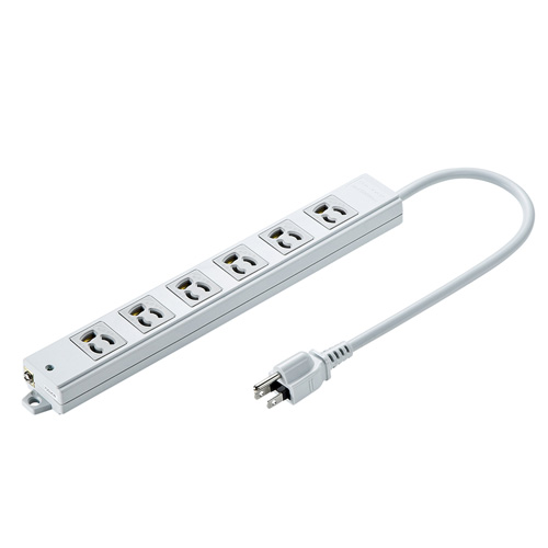 工事物件タップ（3P・6個口・0.3m） TAP-K6-03 サンワサプライ TAP-K6-03 | 激安通販のイーサプライ